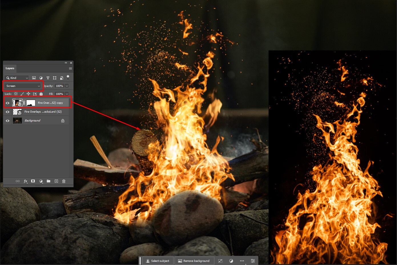 Fire Overlays Complete Pack, Fire Overlay Photoshop, Fire Burning, Fire ...