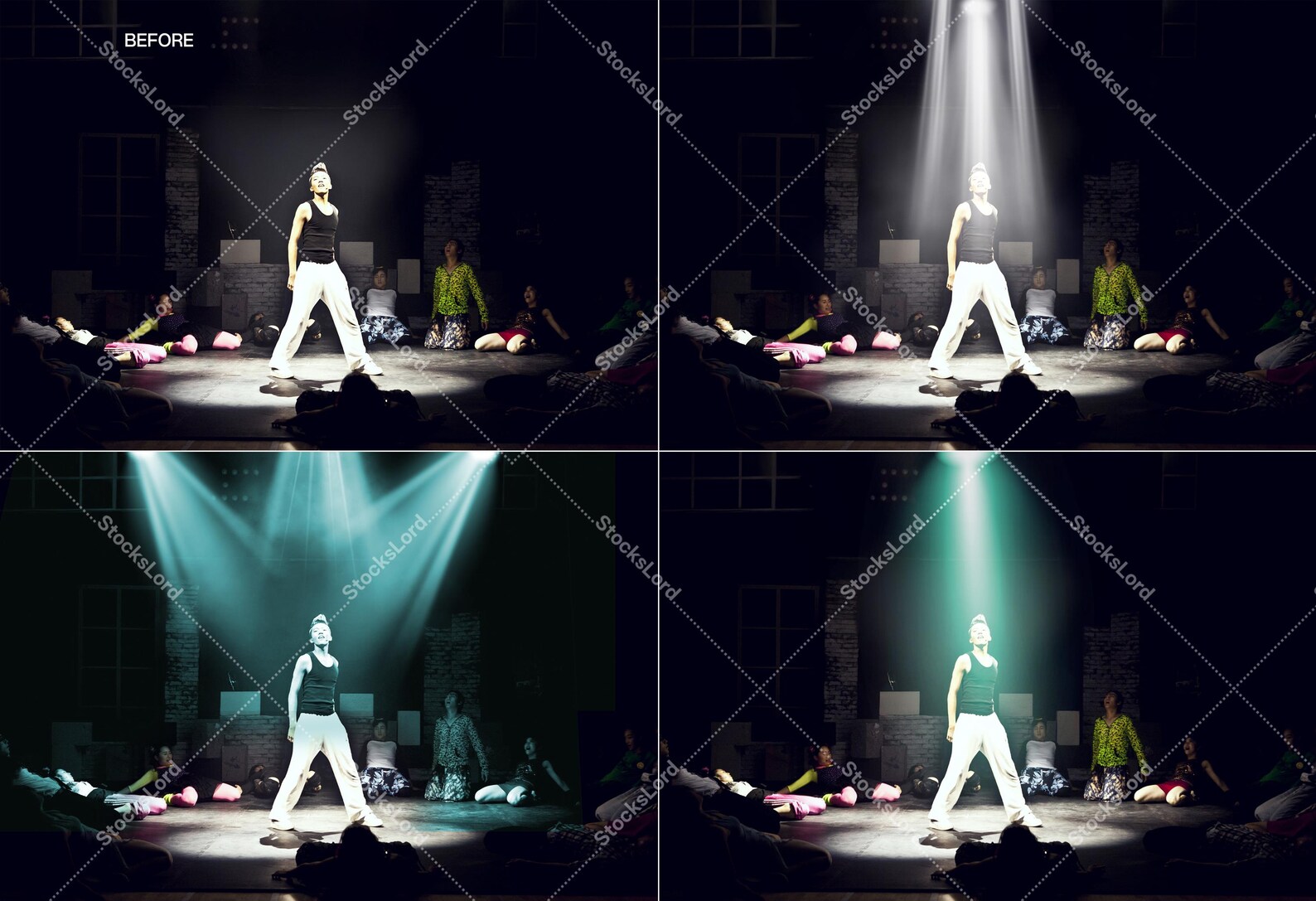 Spotlight Overlays Pack, Stage Light, Theater Spotlight, Concert Spot ...