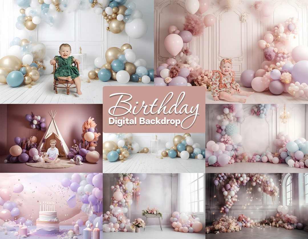 Birthday Backdrop, Birthday Overlay, Newborn Overlay, Newborn Backdrops ...