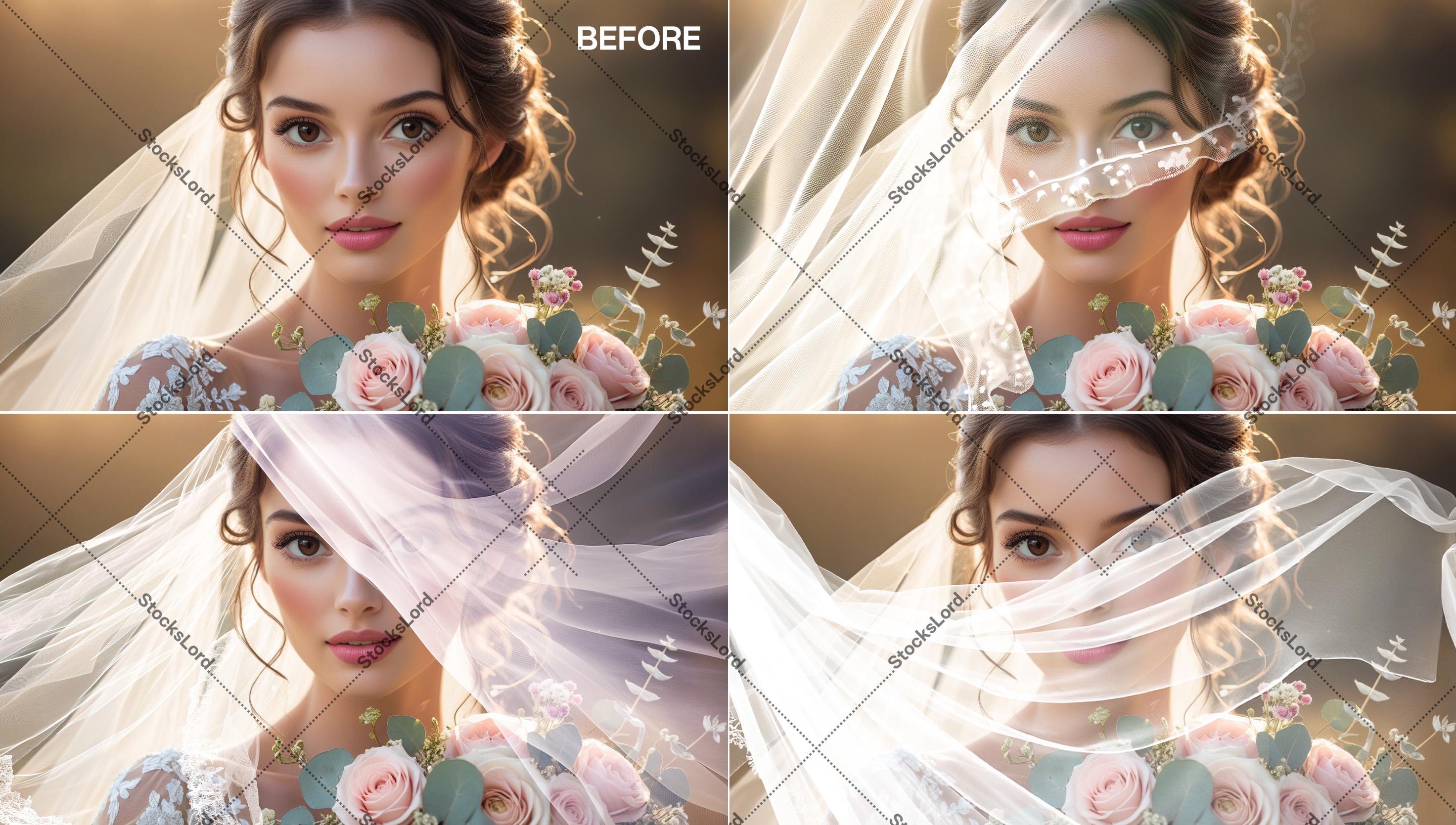 Veil Overlay, Wedding Veil Transparent PNG, Wedding Veil Overlays ...