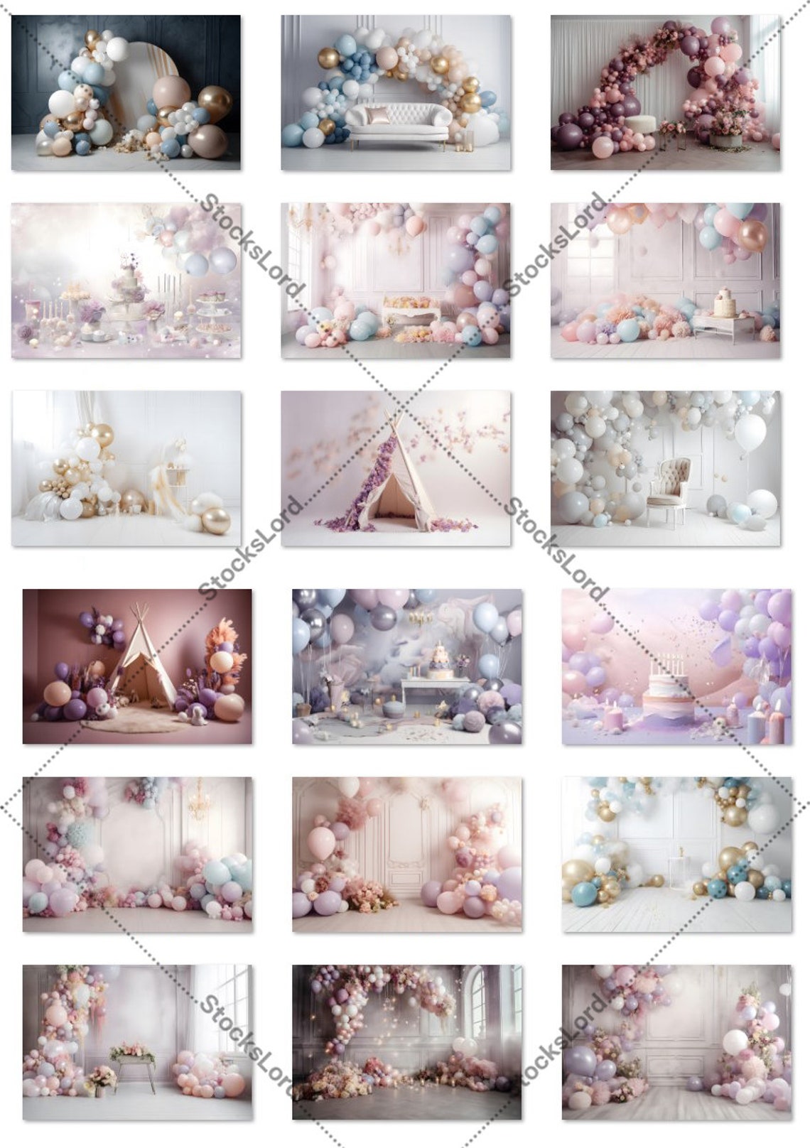 Birthday Backdrop, Birthday Overlay, Newborn Overlay, Newborn Backdrops ...