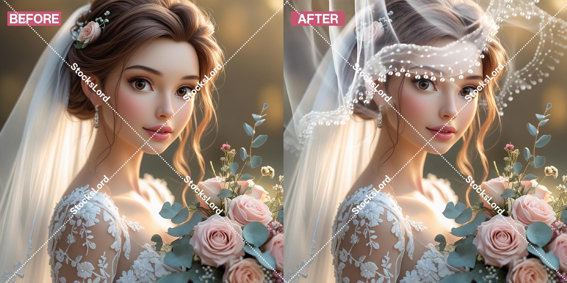 Veil Overlay, Wedding Veil Transparent PNG, Wedding Veil Overlays ...