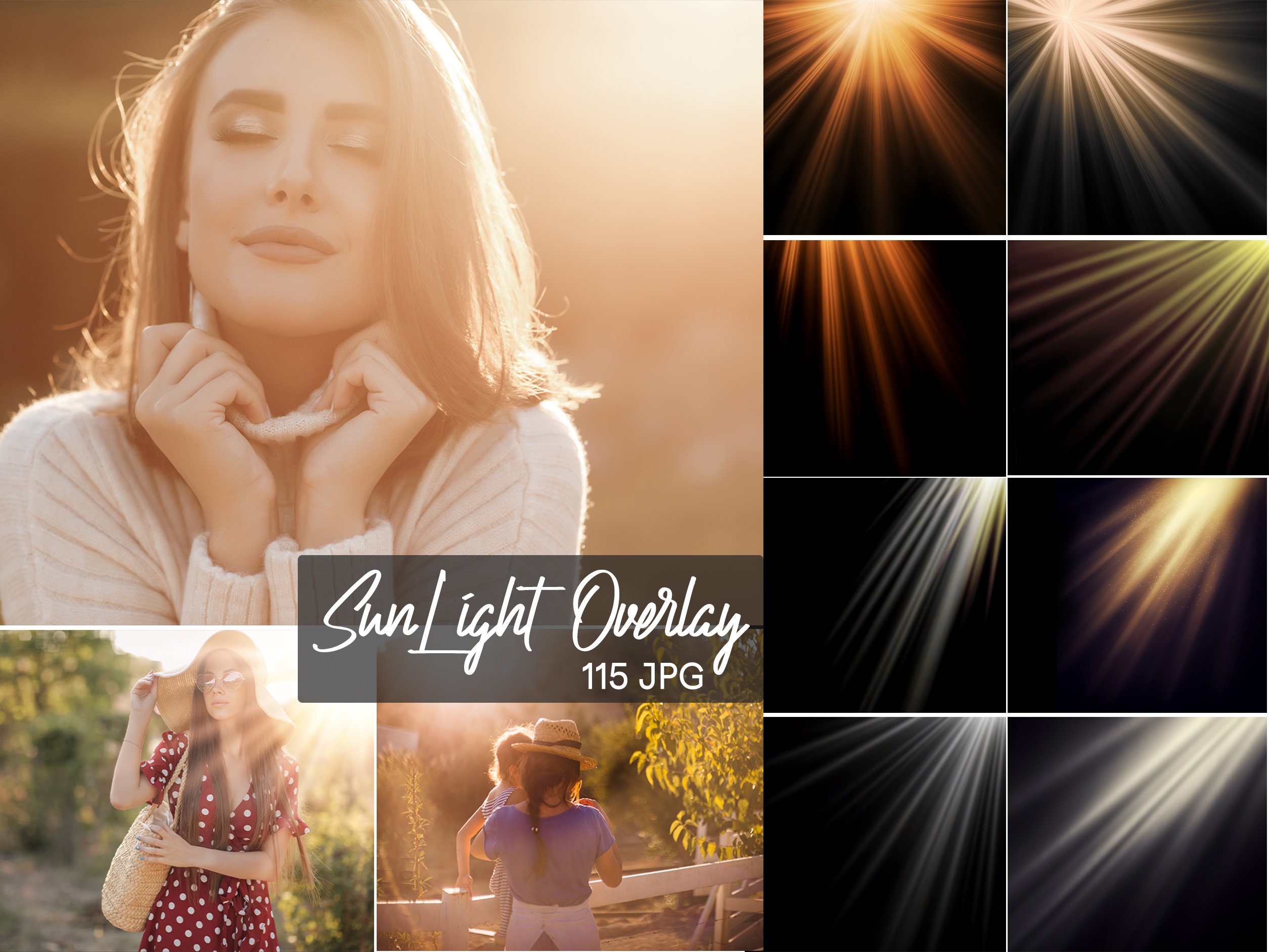 Sunlight Overlay, Sun Ray Overlay, Sun Flare Overlay, Sun Overlay for ...