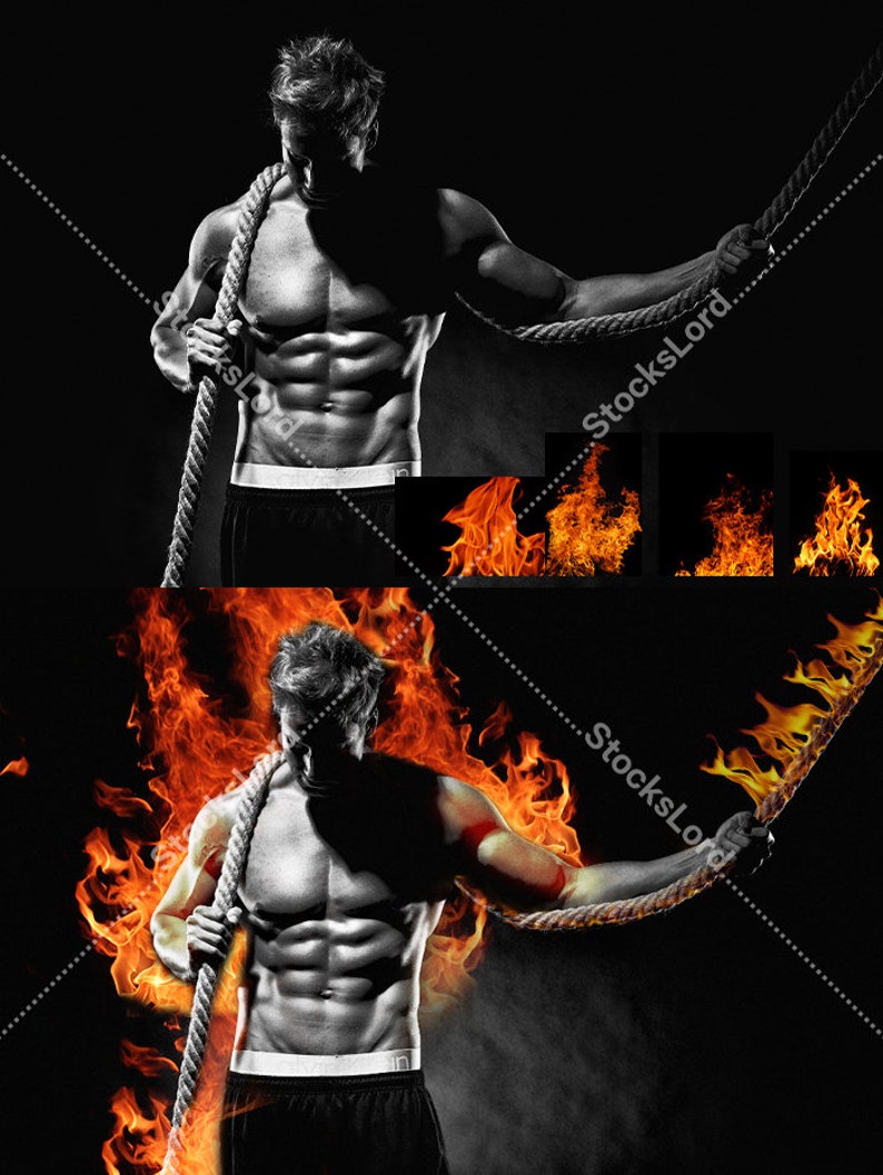 Fire Overlays Complete Pack, Fire Overlay Photoshop, Fire Burning, Fire ...