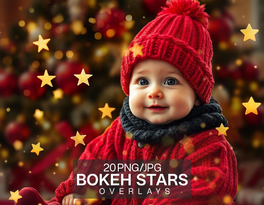 20 Bokeh Star Overlays, Star Overlays, Stars Overlay PNG, Golden Bokeh ...
