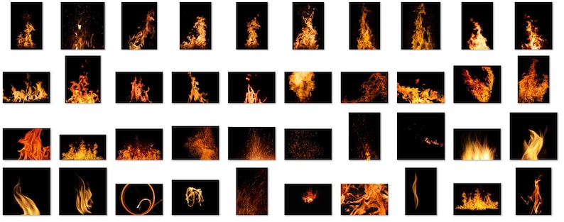 Fire Overlays Complete Pack, Fire Overlay Photoshop, Fire Burning, Fire ...