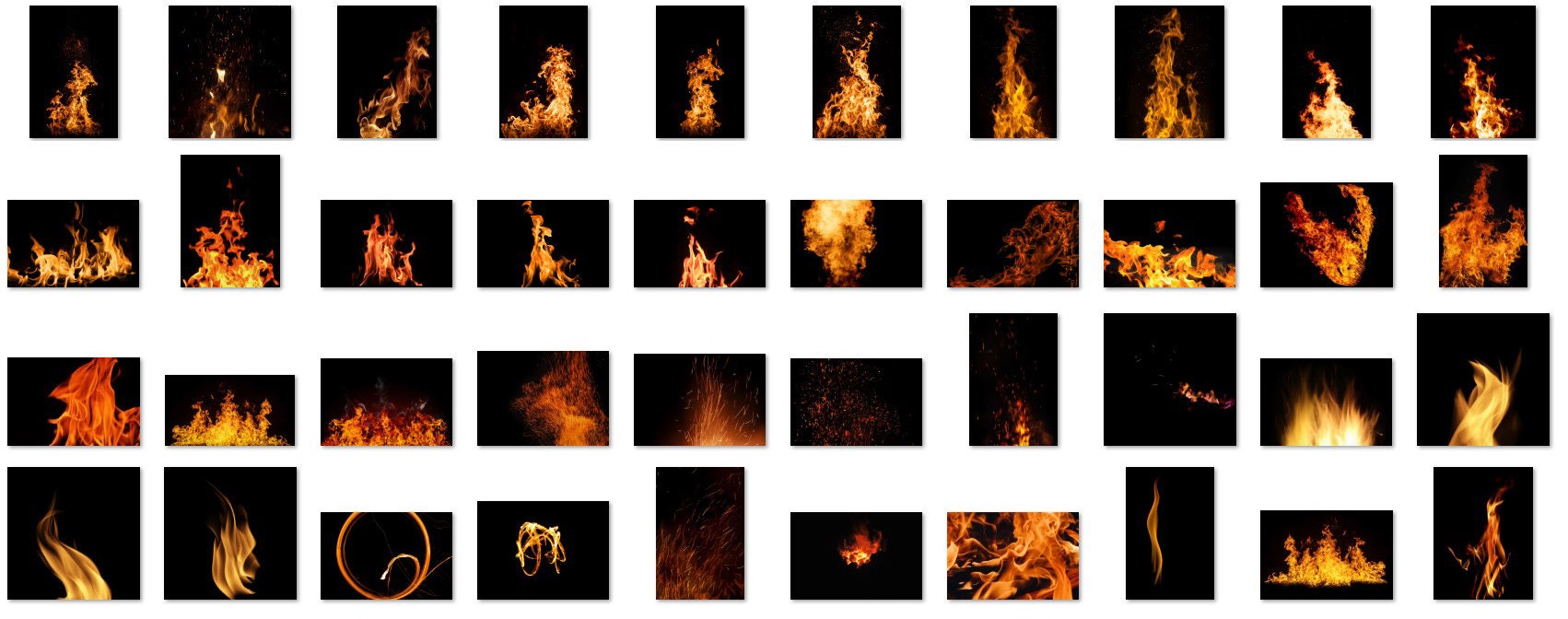 Fire Overlays Complete Pack, Fire Overlay Photoshop, Fire Burning, Fire ...