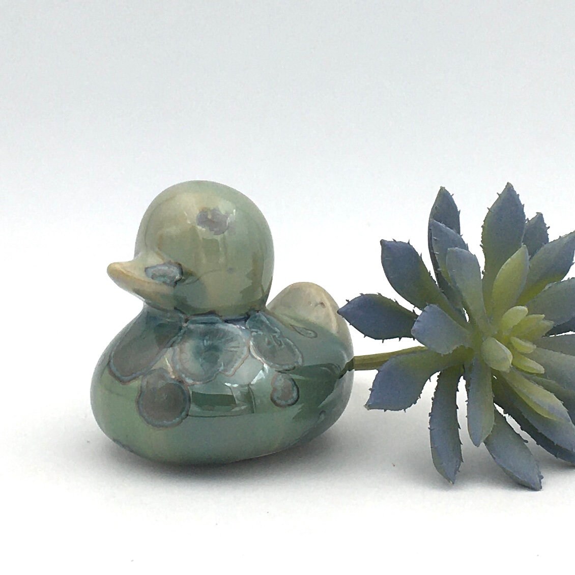Meet Petunia the Third Clay Duck, Crystalline Pottery, Animal Statue ...