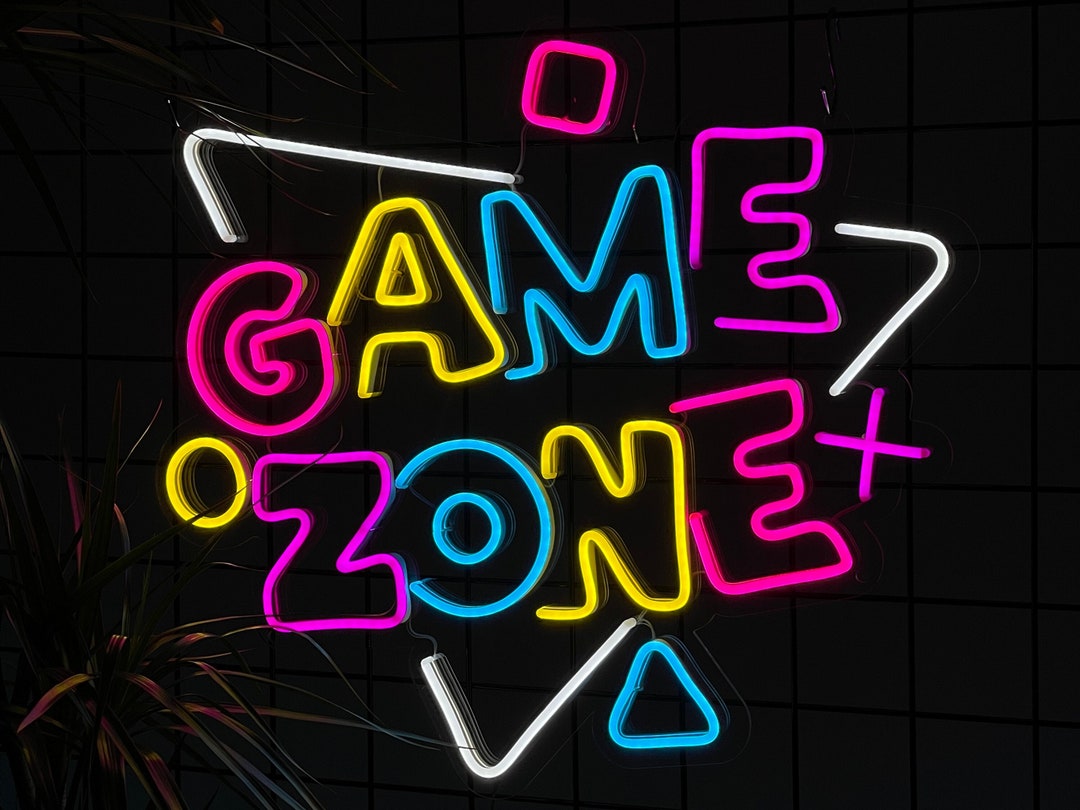 Neon Sign Game Zone Custom Neon Sign Neon Sign Led Neon Etsy