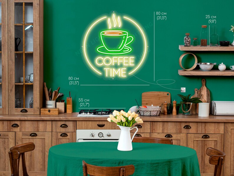 Coffee Time Delights: Custom Neon Coffee Cup Sign - Etsy