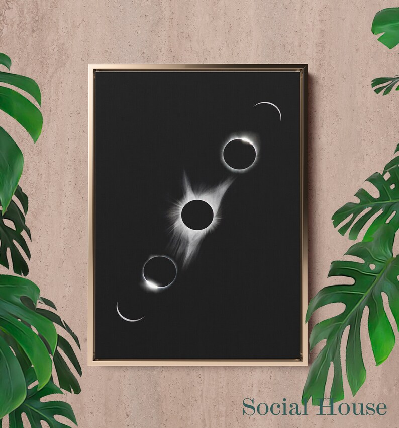 Phases of the Moon Print Moon Phases Printable Wall Art Lunar | Etsy