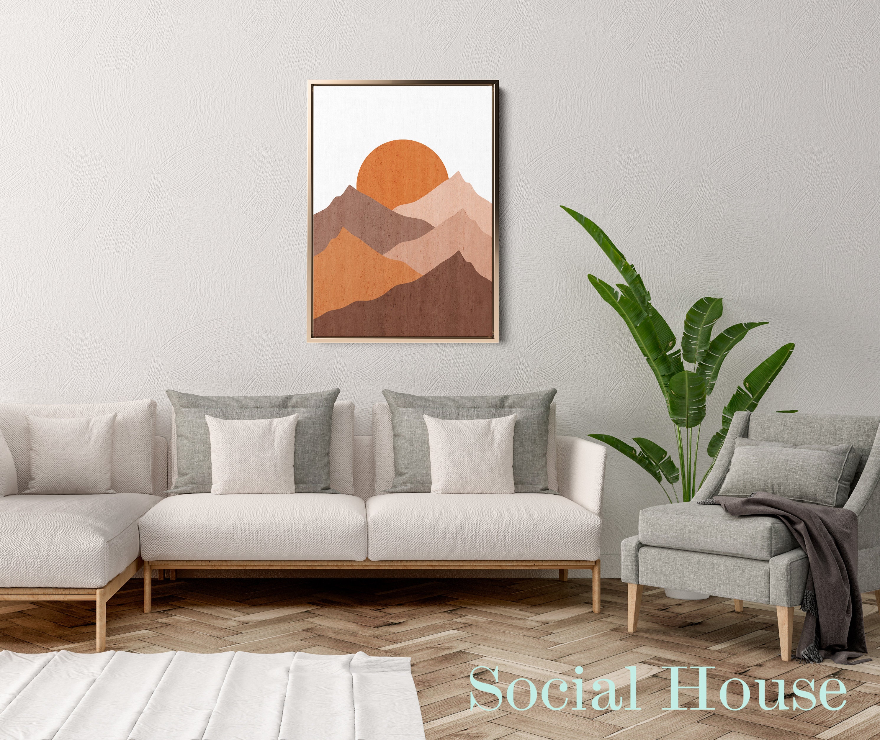 Abstract Sun Art Print Neutral Wall Art Warm Color Palette | Etsy