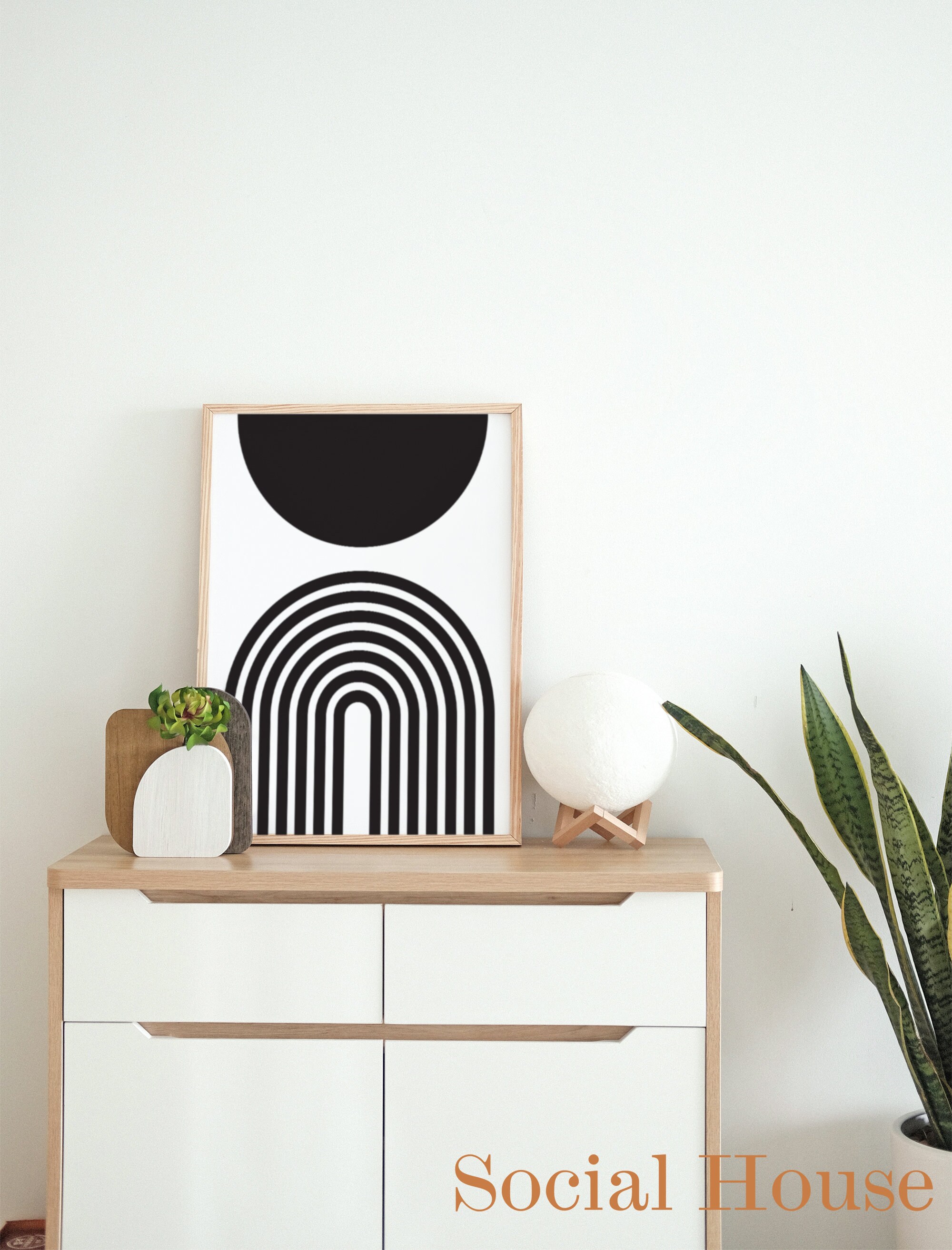 Minimalist Wall Art Rainbow Printable Art Boho Print Bohemian | Etsy