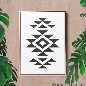 Aztec Digital Art Southwestern Wall Decor Boho Print Art Aztec Wall Art ...