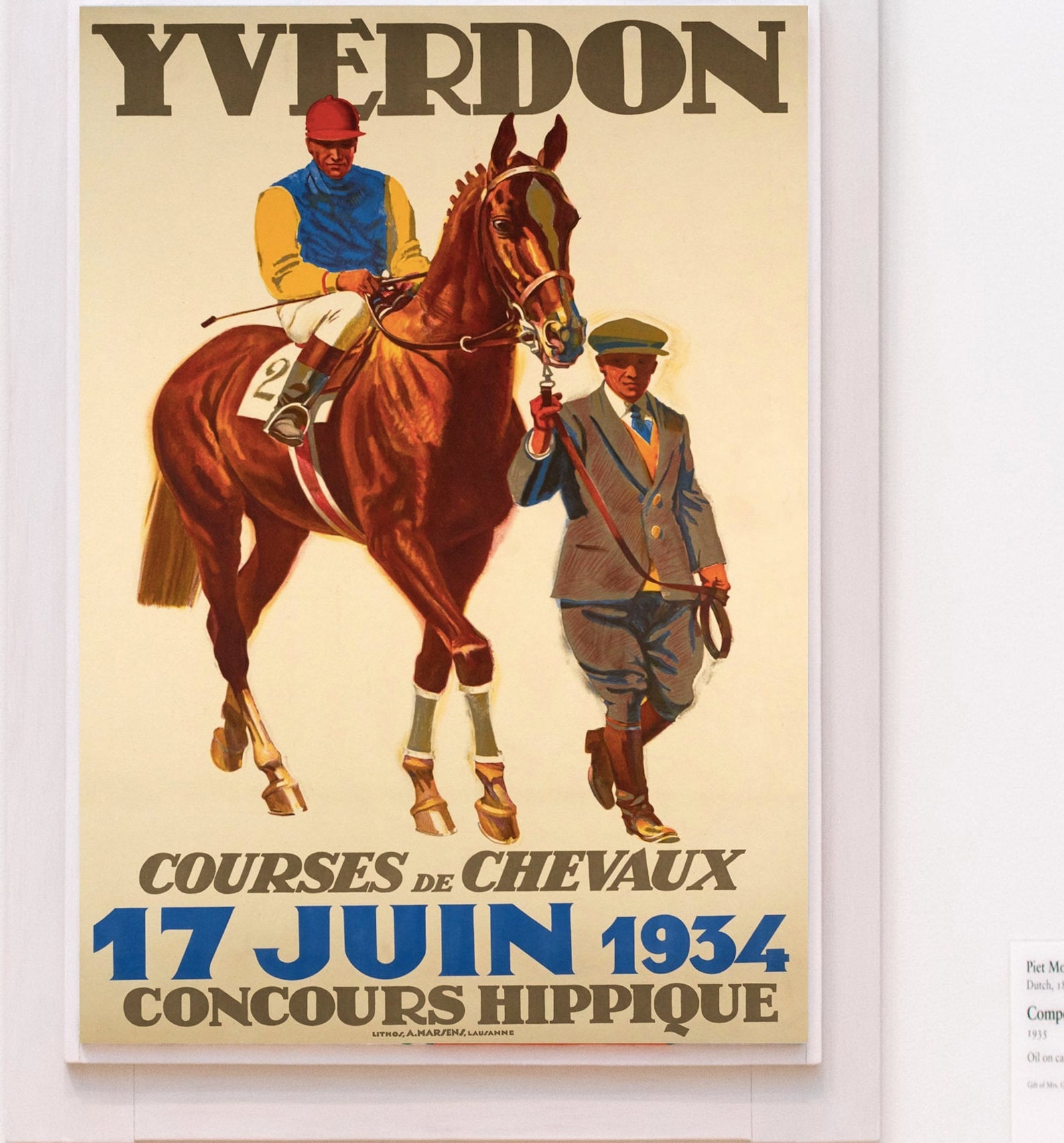 Horse Racing Poster From 1934 Showing a Horse and Rider - Etsy