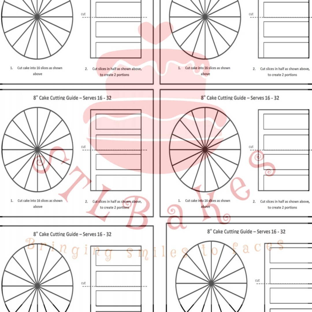 Wedge Cake Cutting Guide - Etsy
