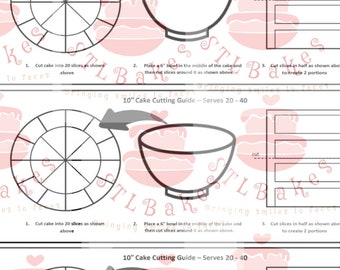 Cake Cutting Guide Template 2 | Etsy