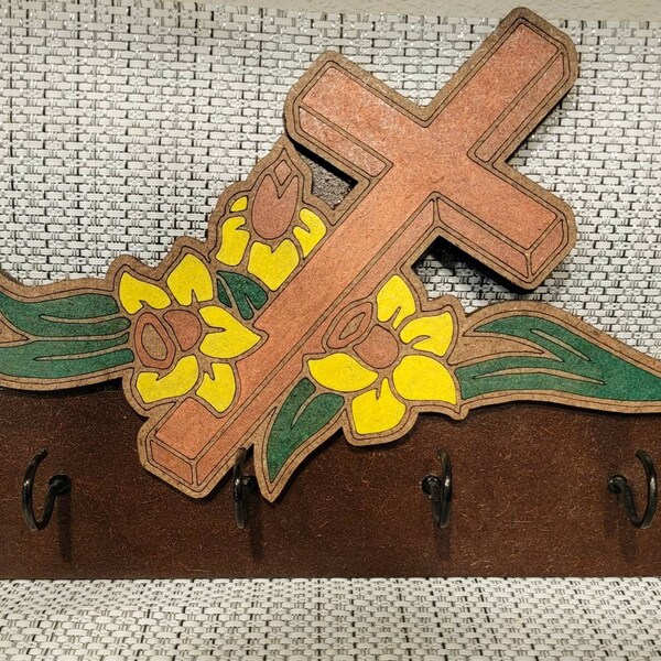 Cross Wall Key Holder - Etsy