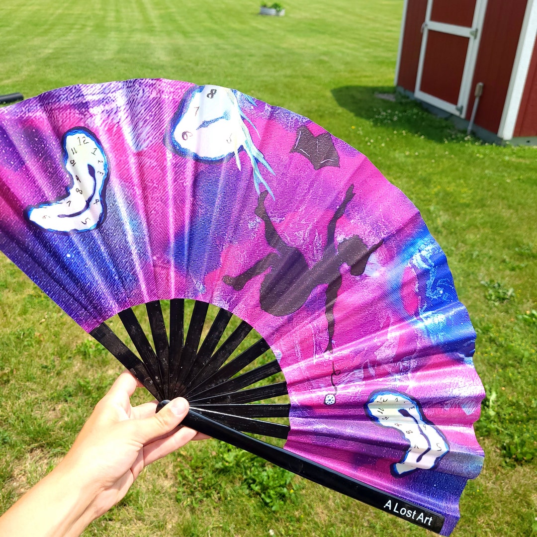 Down the Rabbit Hole With Salvador Dali FAN of Handpainted Original ...