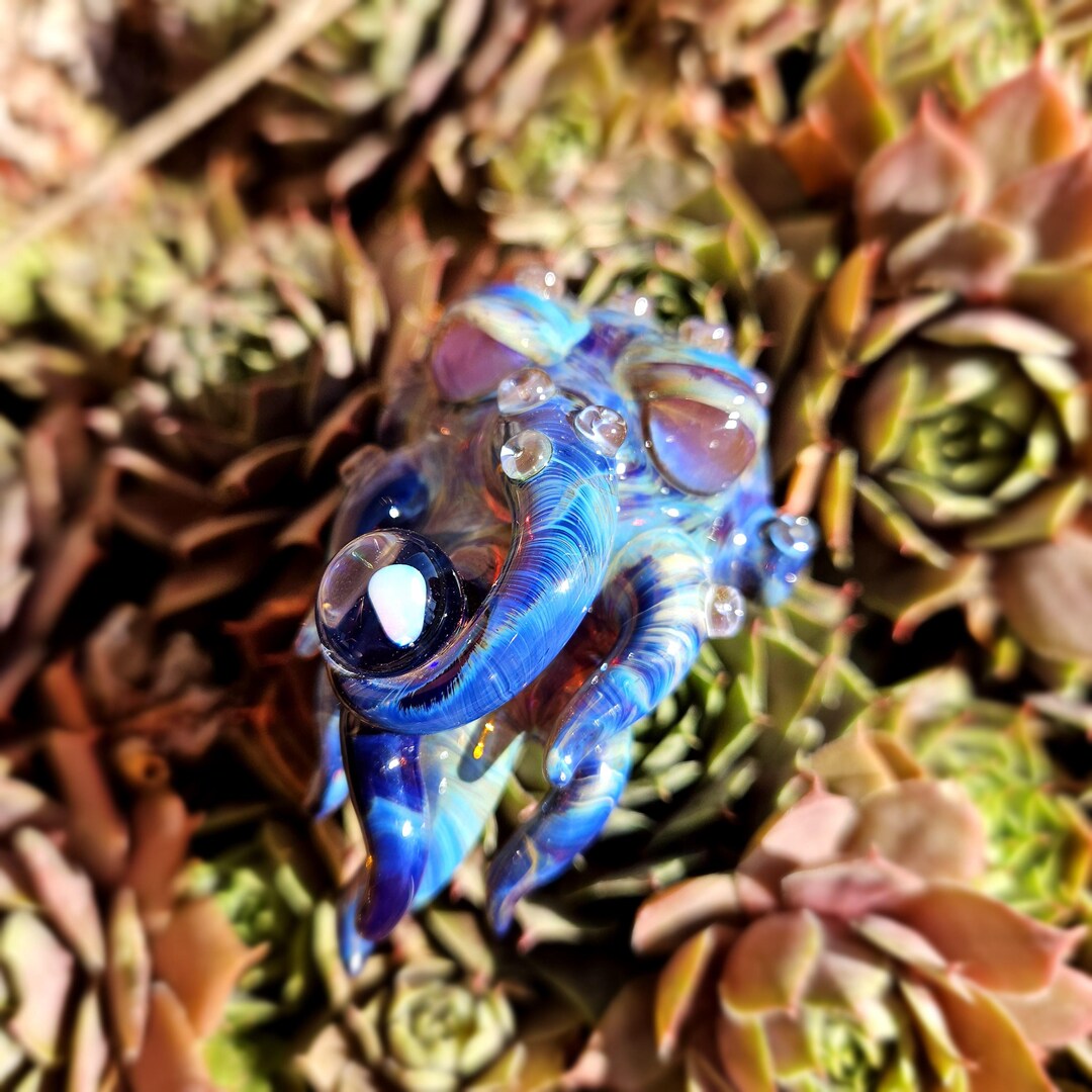 Trippy Cthulu Tentacles With Opal Tab Hand Blown Glass Pendant Necklace ...