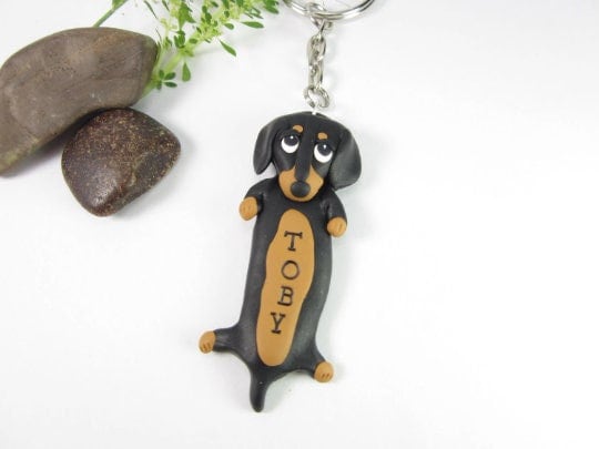 Dog Keychain Custom Dachshund Keychain for Women Dog Key Chain - Etsy