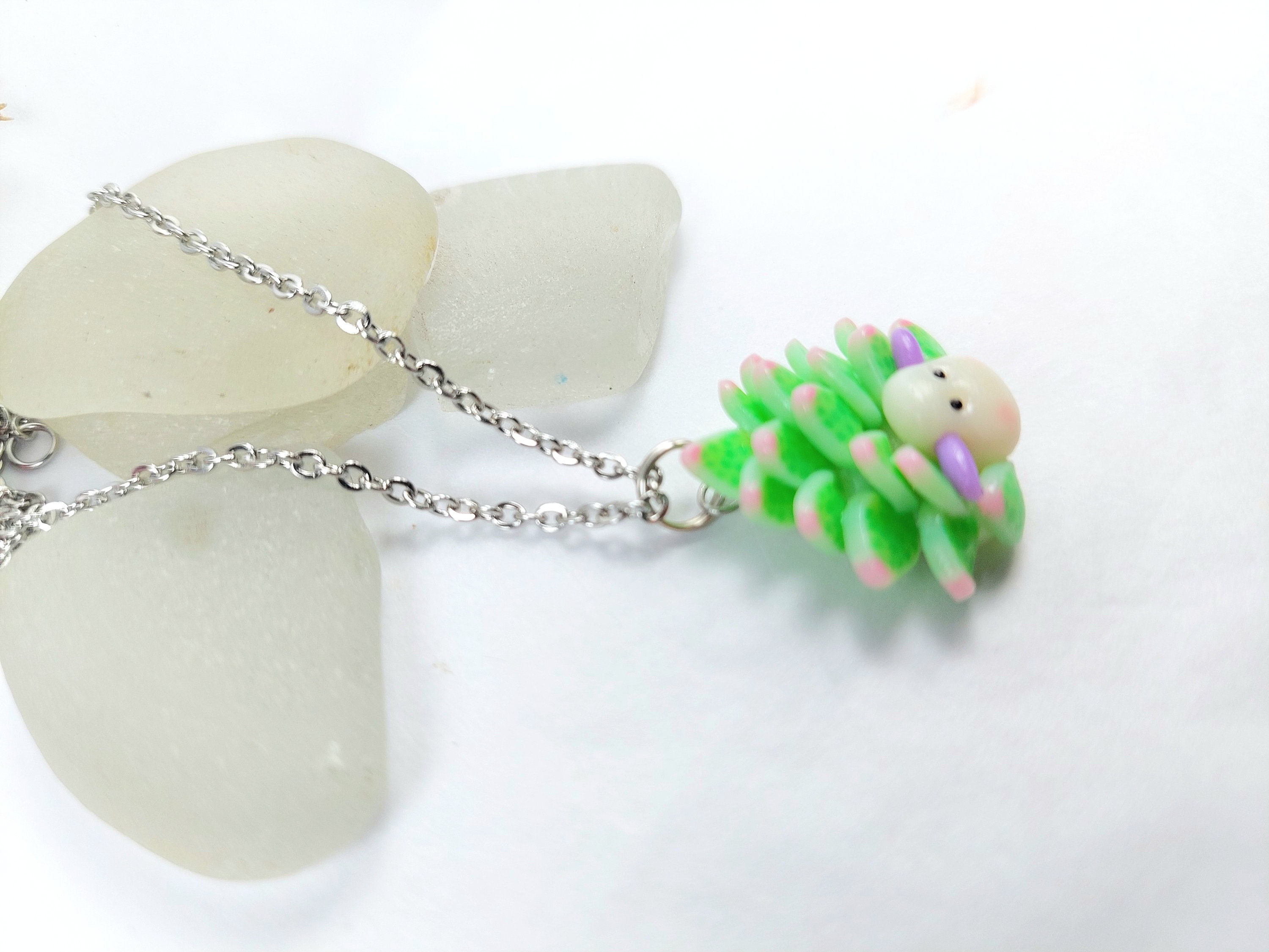 Sea Slug Necklace Nudibranch Art Glow in the Dark Cute Polymer Clay ...