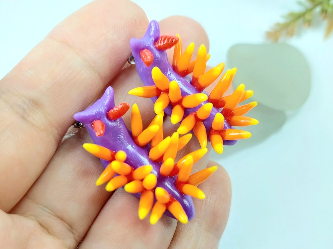 Nudibranch Earrings Sea Slug Jewelry Spanish Shawl Marine Biology ...