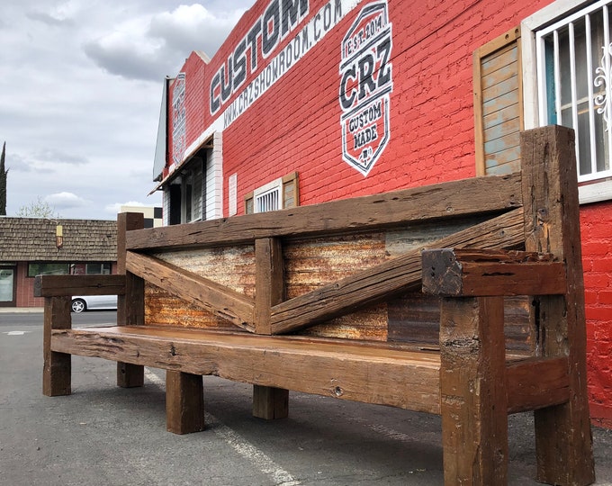 Rustic Bench - Etsy
