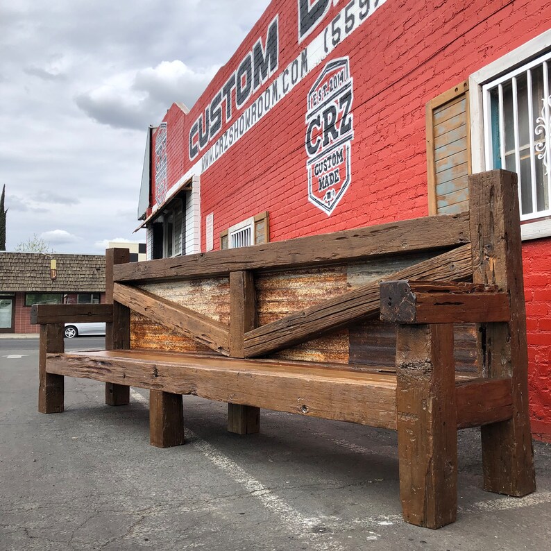 Rustic Bench - Etsy