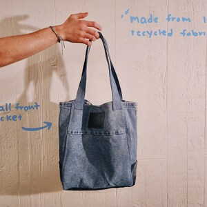 Denim Tote Bag - Etsy