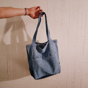 Denim Tote Bag - Etsy