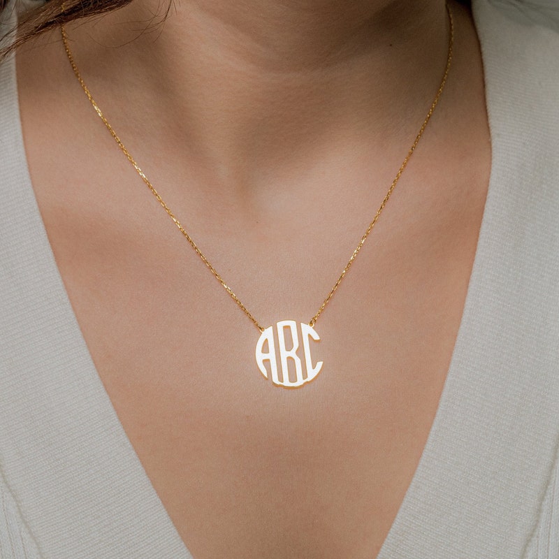 Monogram Necklace - Etsy