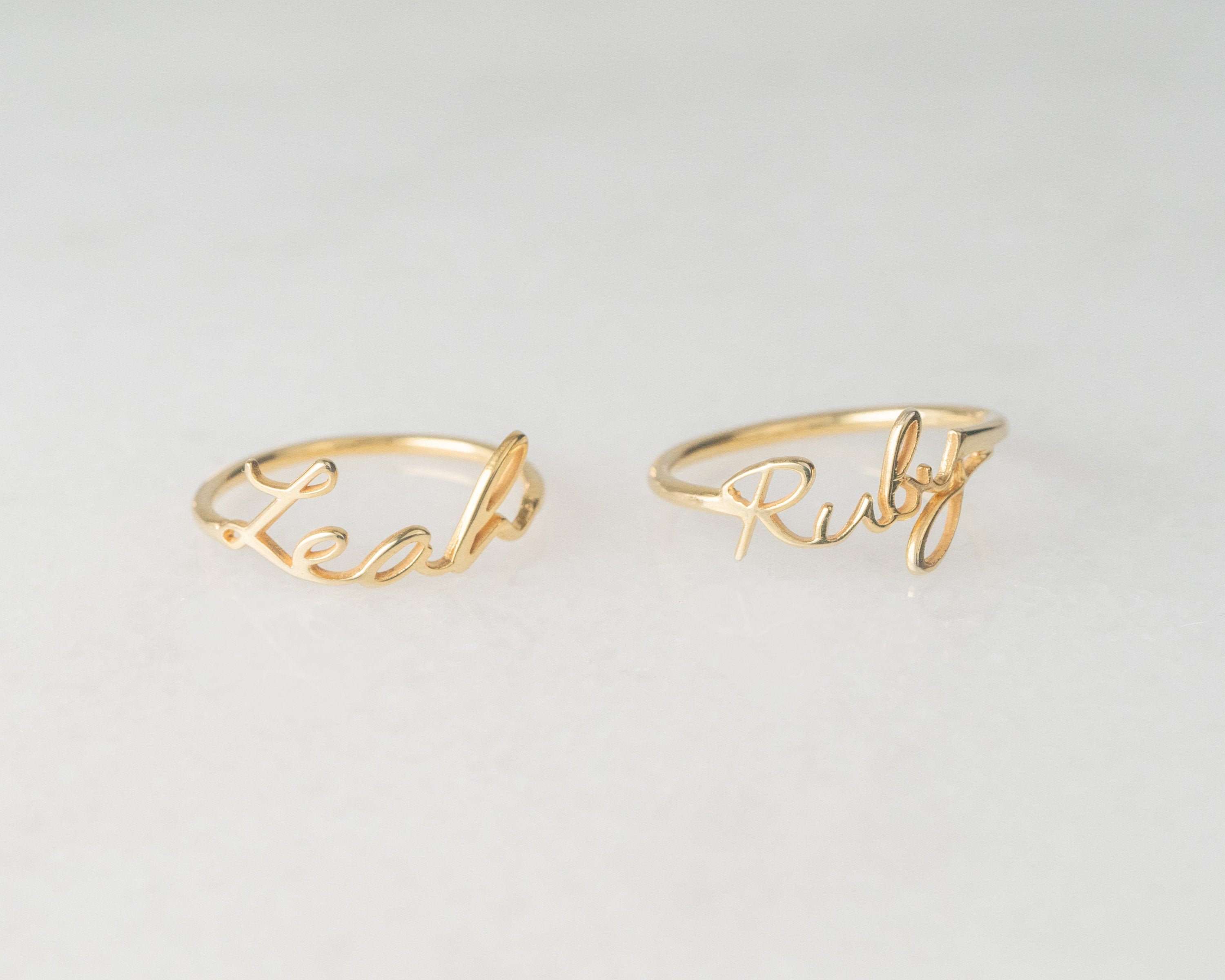 Custom Name Ring Stackable Name Ring Personalized Name Ring - Etsy Canada