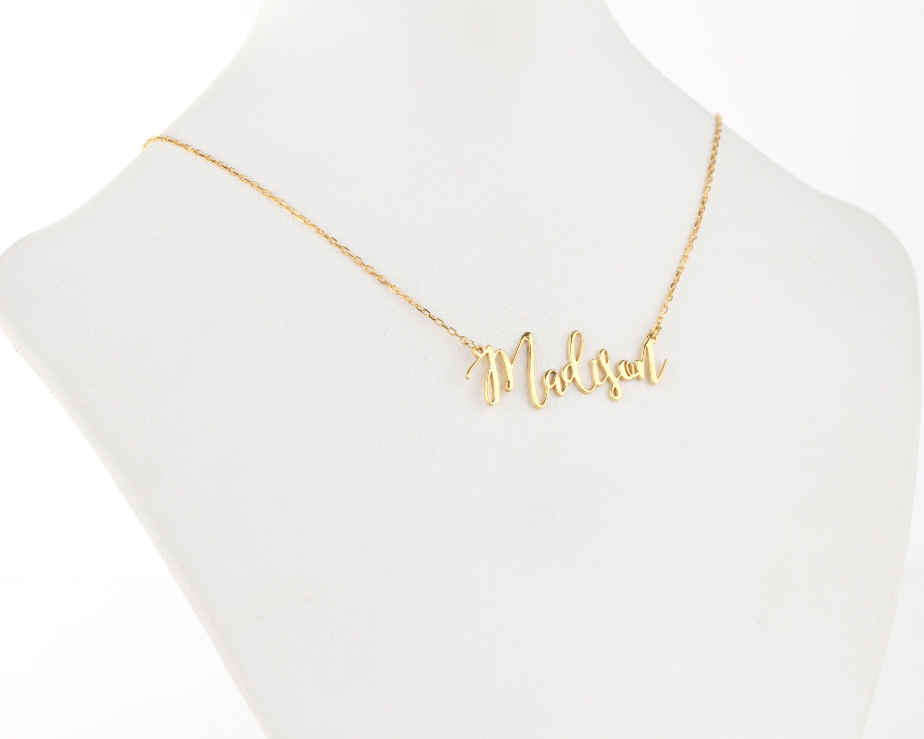 Custom Name Necklace Custom Word Necklace Gold Personalized | Etsy