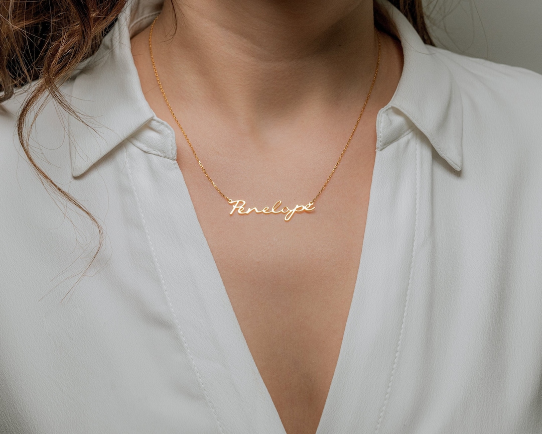 Sterling Silver Name Necklace, Dainty Name Necklace, Personalized ...