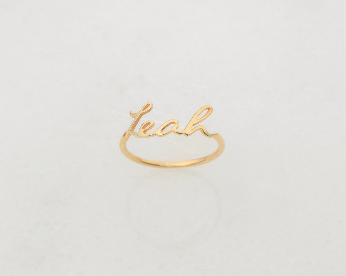 Custom Name Ring Stackable Name Ring Personalized Name Ring | Etsy Canada