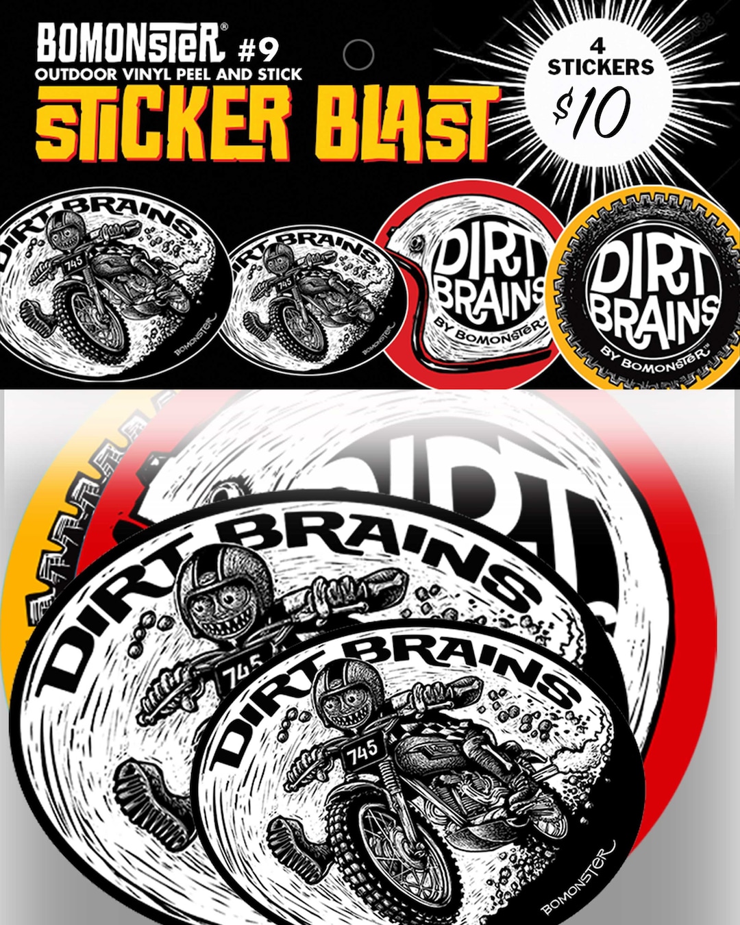 Dirt Bike 4-sticker Combo "sticker Blast #9" - Etsy