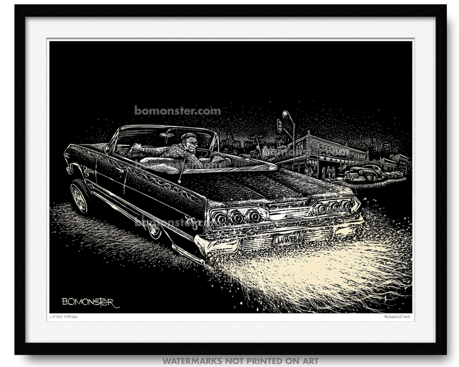 Lowrider Signed Litho Art Print "layin' Frame" - Etsy