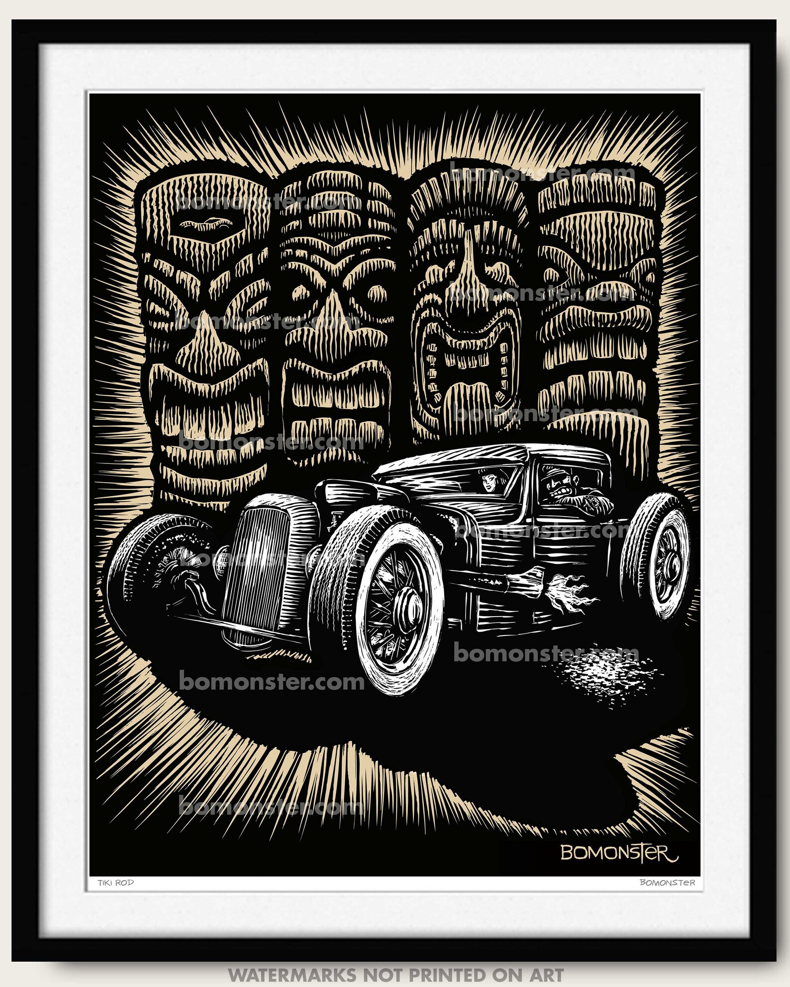 Rat Rod Signed Litho Art Print tiki Rod - Etsy