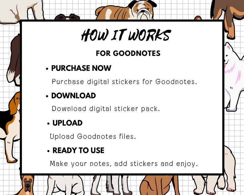 Dog Goodnotes Stickers Dog Digital Stickers Dog Planner Stickers Dog ...