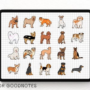 Dog Goodnotes Stickers | Dog Digital Stickers | Dog Planner Stickers ...