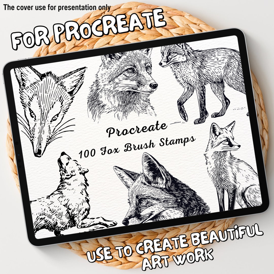 100 Fox Brush Stamps | Procreate Fox Brush Stamps | Fox Procreate ...