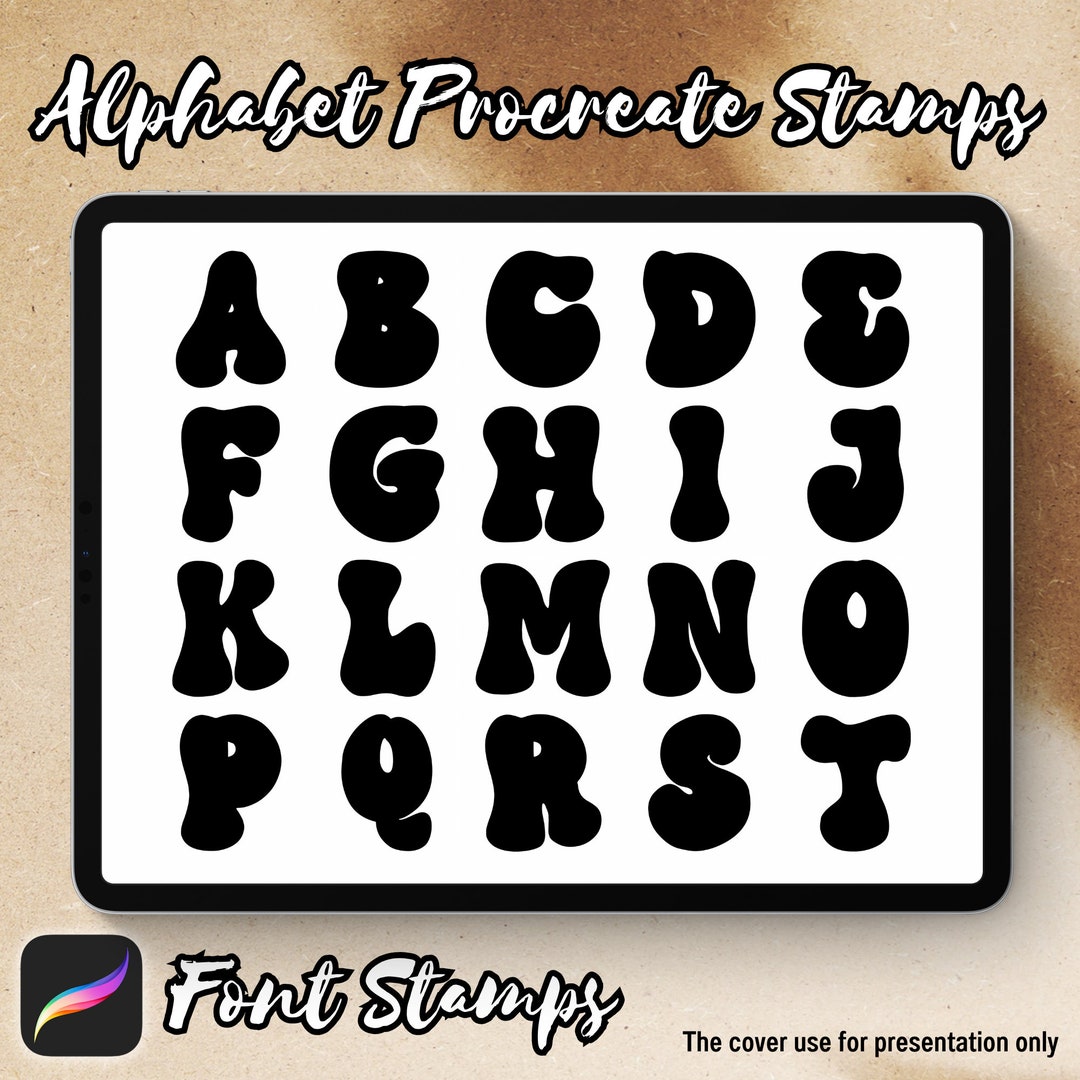 Alphabet Brush Stamps | Procreate Alphabet Brush Stamps | Alphabet ...