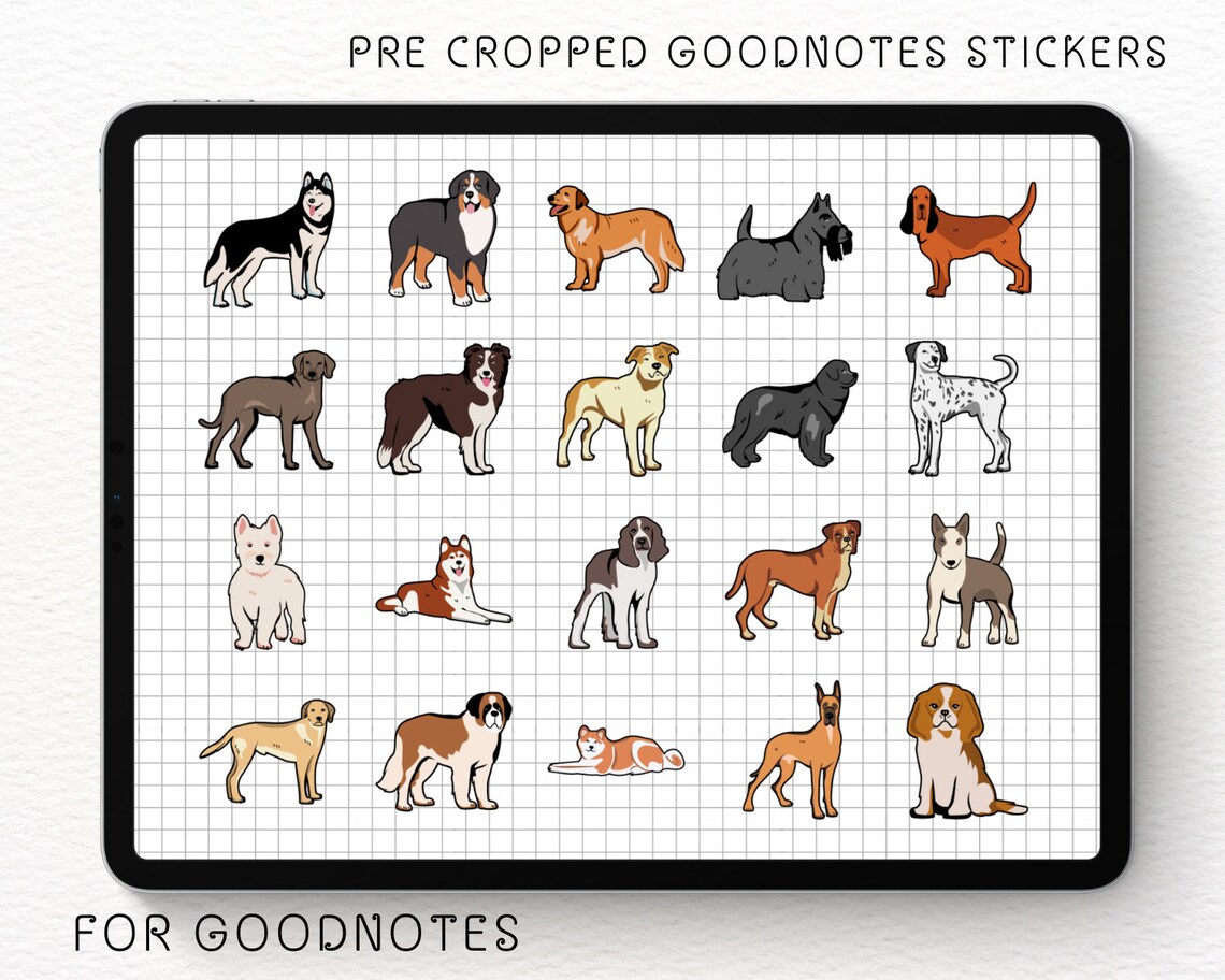Dog Goodnotes Stickers | Dog Digital Stickers | Dog Planner Stickers ...