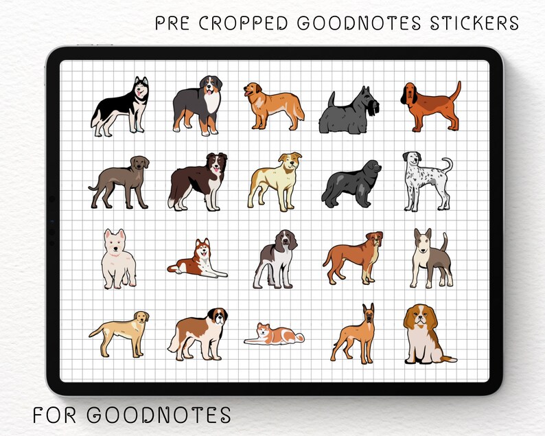 Dog Goodnotes Stickers Dog Digital Stickers Dog Planner Stickers Dog ...