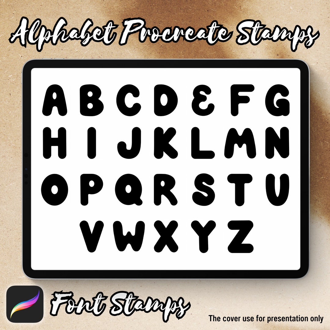Alphabet Brush Stamps | Procreate Alphabet Brush Stamps | Alphabet ...