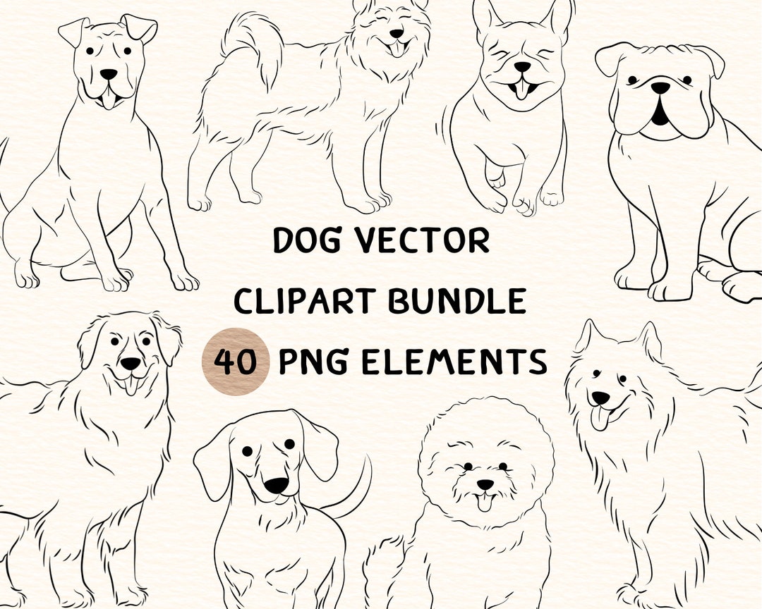 Dog Vector Clipart Bundle | Dog Vector Clipart | Dog Clipart | Dog Png ...