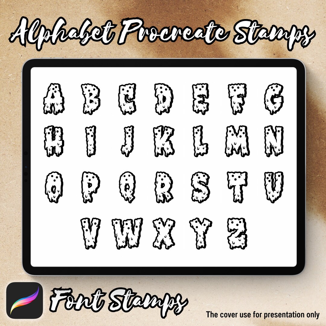 Alphabet Brush Stamps | Procreate Alphabet Brush Stamps | Alphabet ...