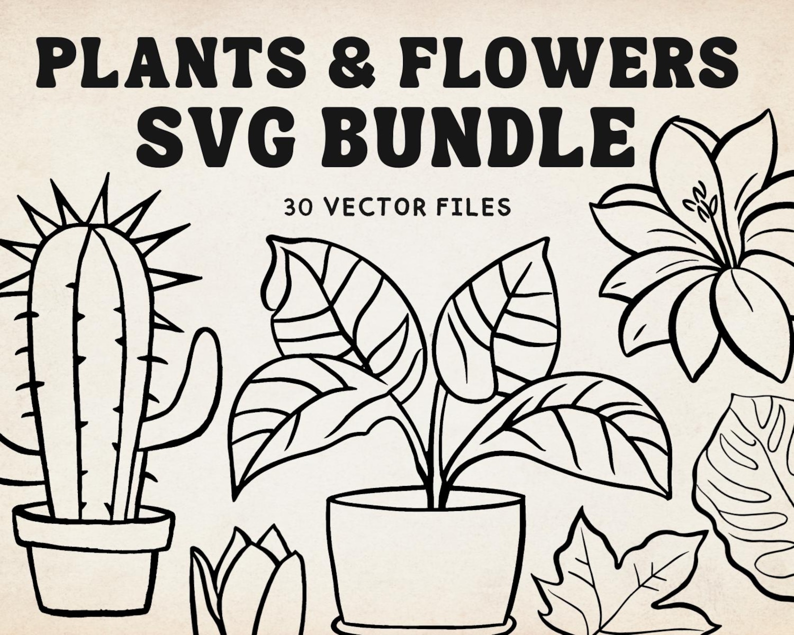 Plants and Flowers Svg Bundle, Plants Svg, Flowers Svg, Plants Vector ...