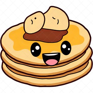 Kawaii Breakfast Clipart Bundle, Cute Breakfast Clipart, Breakfast ...